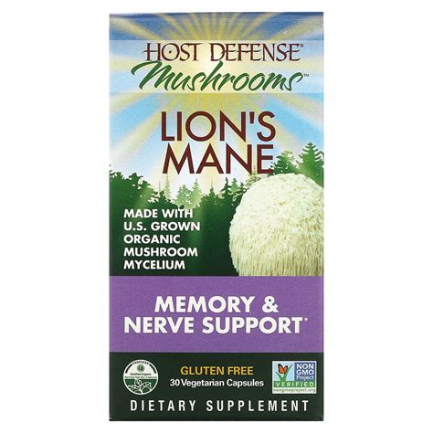 Fungi Perfecti Lion S Mane Memory Nerve Support 30 Vegetarian