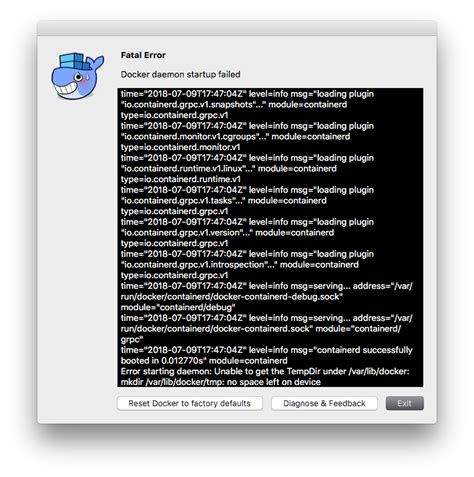 Docker On MacOS Fatal Error