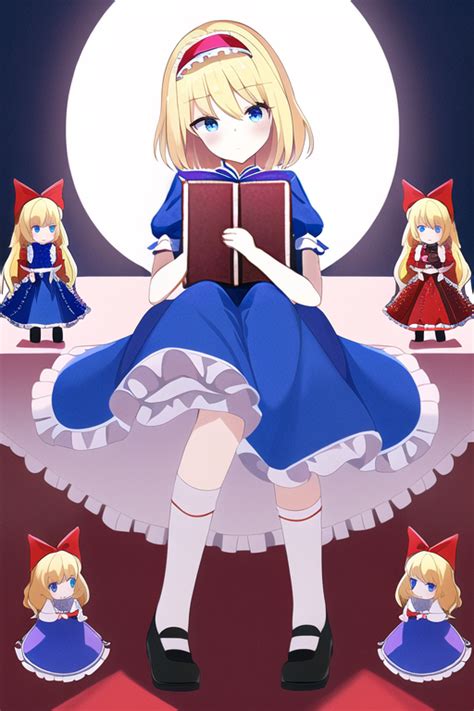 Alice Margatroid Shanghai Doll And Hourai Doll Touhou Generated By