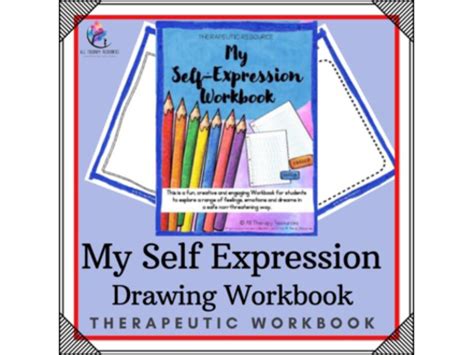 My Self Expression Drawing Book Creative Therapy Workbook Lesson