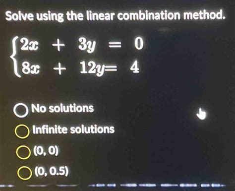 Solve Using The Linear Combination Method Beginarrayl X Y X Y