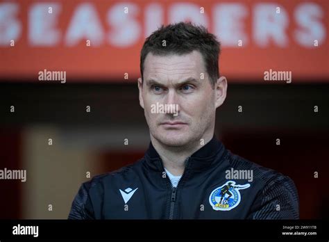 Bristol Rovers Manager Matt Taylor Inspects The Pitch Before The Sky