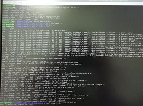 Rpi Rgb Led Matrix With Raspberry Pi With Tutorial Command Not Found Issue Hzeller