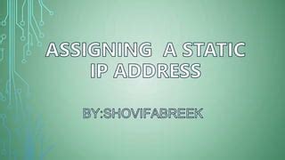 Assigning IP Address PPTX