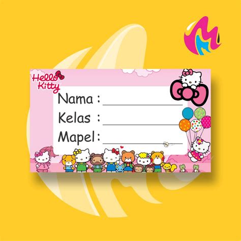 Jual Isi 20 Stiker Mapel Label Buku Pelajaran Sekolah Stiker Mata