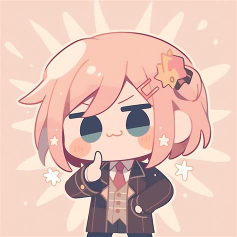 Premium Ai Image Kawaii Chibi Anime Girl Stickers Cute Simple And