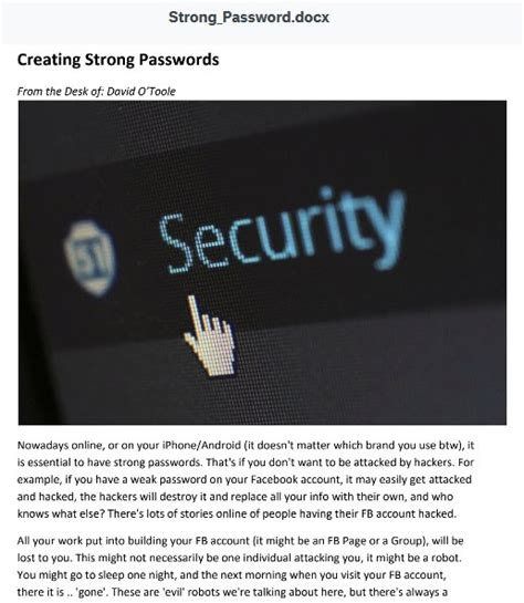 creating strong passwords article comp