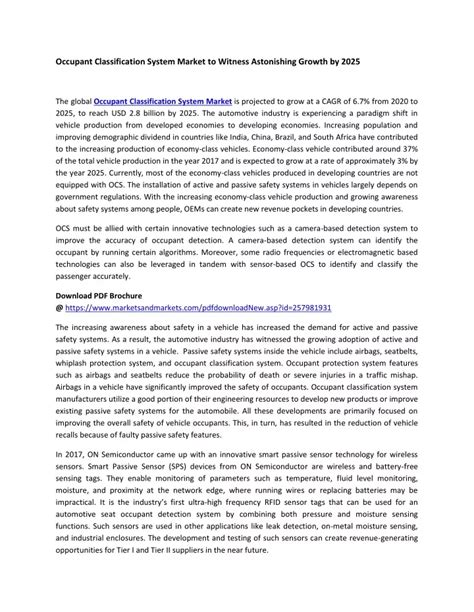 Ppt Occupant Classification System Market Powerpoint Presentation