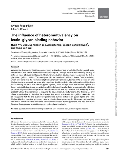 pdf the influence of heteromultivalency on lectin glycan binding