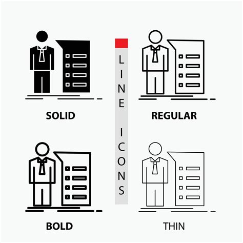 Business Explanation Graph Meeting Presentation Icon In Thin