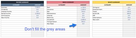503020 Budget Template Instant Download Printable
