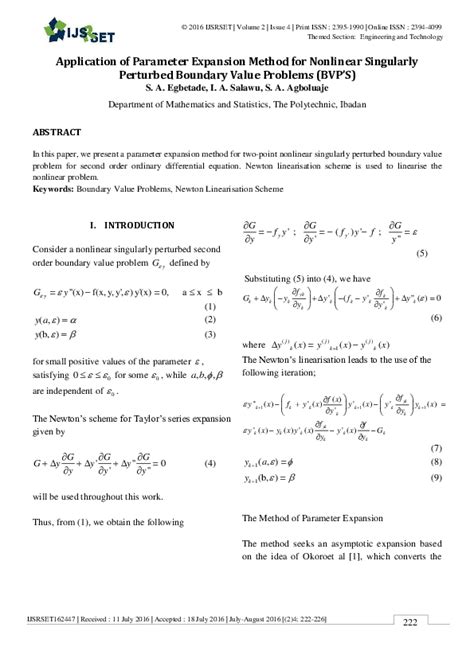 Pdf Application Of Parameter Expansion Method For Nonlinear