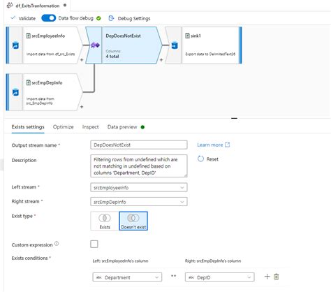 dataflow exists doesn t work properly microsoft qanda