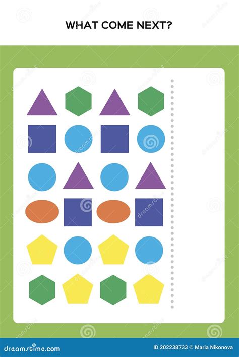 Shapes And Colors What Come Next Educational Logic Math Game