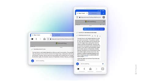 Альтернативный браузер Vivaldi получил поддержку чат бота Bing