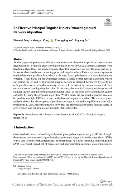 an effective principal singular triplets extracting neural network