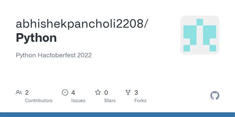 Github Abhishekpancholi2208python Python Hactoberfest 2022