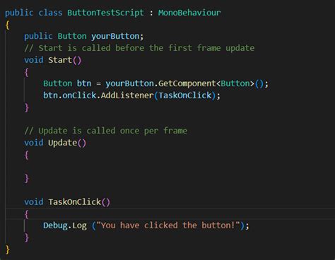 Button Not Being Detected Runity