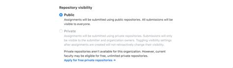 Clearer Messaging And Action For Disabled Private Repo Option Issue Github Education
