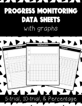Progress Monitoring IEP Data Sheets With Graphs Printable Editable