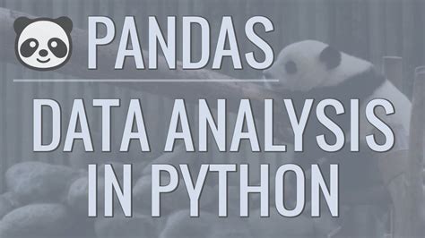 Python Pandas Tutorial Part 1 Getting Started With Data Analysis Installation And Loading
