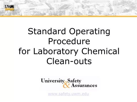 PPT Standard Operating Procedure For Laboratory Chemical Clean Outs PowerPoint Presentation