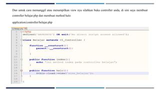 Modul 3 Cara Membuat View Pada CodeIgniter PPT