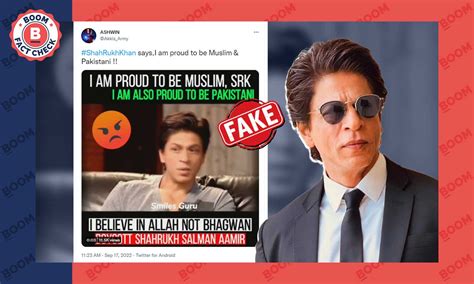 Doctored Video Shared As Shah Rukh Khan Calling Himself A Proud