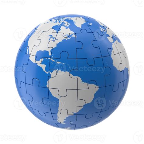 Globe Puzzle Piece 55175621 Png