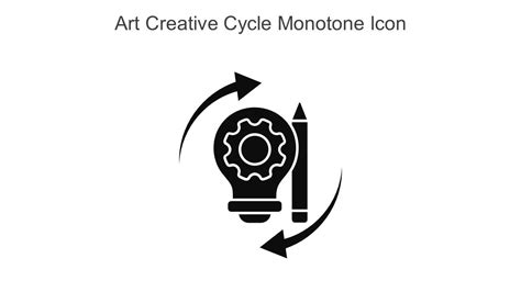 art creative cycle monotone icon in powerpoint pptx png and editable