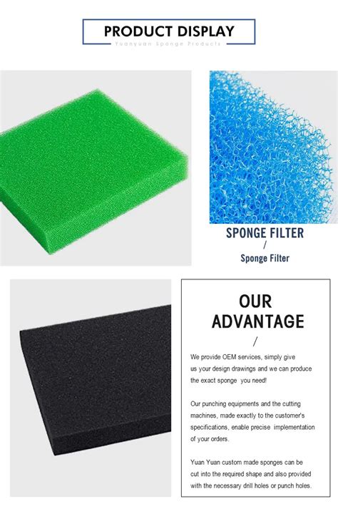 Cheap Polyurethane Reticulated Open Cell Air Sponge Foam Filter Products From Dongguan Yuan Yuan