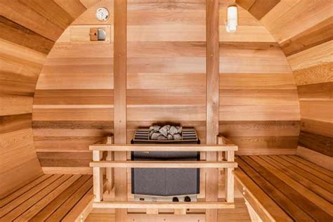 Northern Lights Cedar Wood Outdoor Sauna 6 People Firehouse