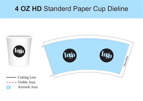 Premium Vector 4oz Hd Single Wall Paper Cup Template