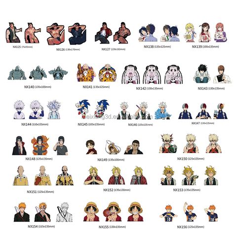 Lenticular Car Sticker Custom Lenticular Anime 3d Sticker Car Anime Hot