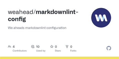 Github Weaheadmarkdownlint Config We Aheads Markdownlint Configuration