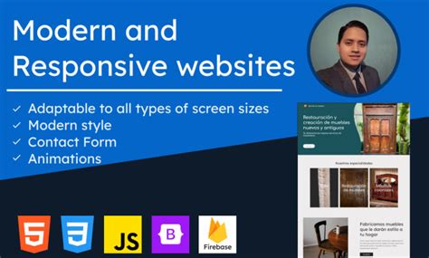 create responsive website with html css and javascript by