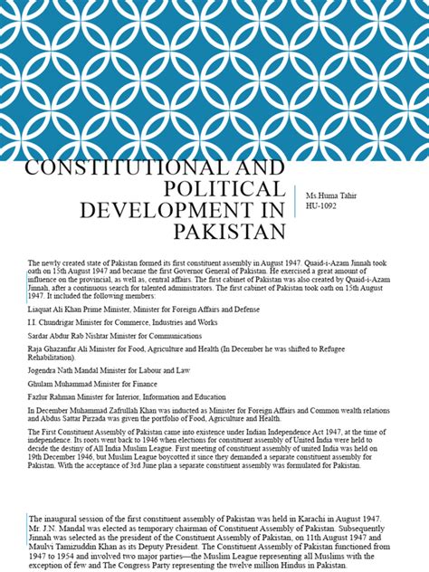 Constitutional And Political Development In Pakistan Pdf Pakistan