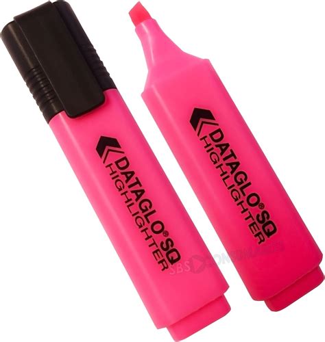 PACK OF 10 PINK DATAGLO SQ CHISEL TIP HIGHLIGHTERS Amazon Co Uk