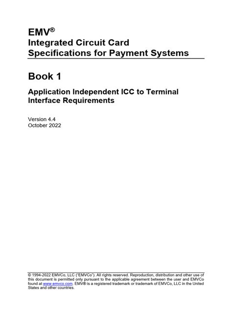 Emv V4 4 Book 1 Icc To Terminal Interface Pdf Emv Cryptography