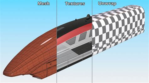 Red Maglev Bullet Train Engine 3d Model 99 3ds Blend C4d Fbx