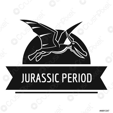 Jurassic Cute Logo Simple Black Style Stock Vector 4891247 Crushpixel