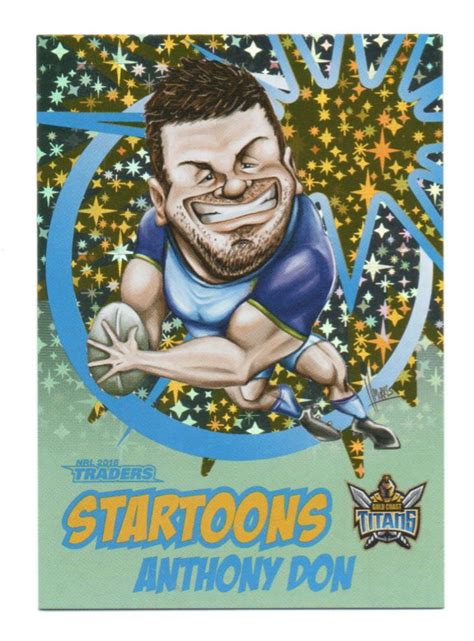 2018 Nrl Traders Startoons Green Sg6 Anthony Don Titans Apt
