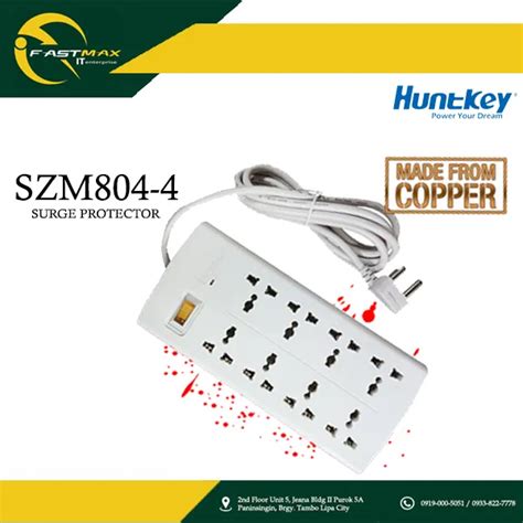 Huntkey Szm804 4 Surge Protector 8 Socket 2 Meters Lazada Ph