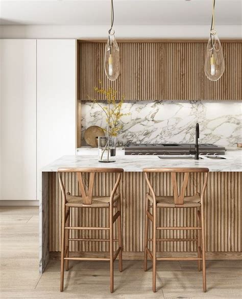 35 Eye Catchy Fluted Kitchen Cabinet Ideas Digsdigs