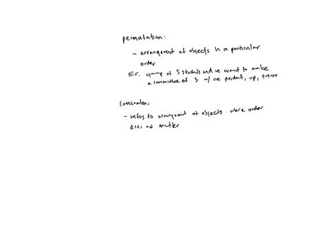 Solved What Is The Difference Between Permutation And Combination How