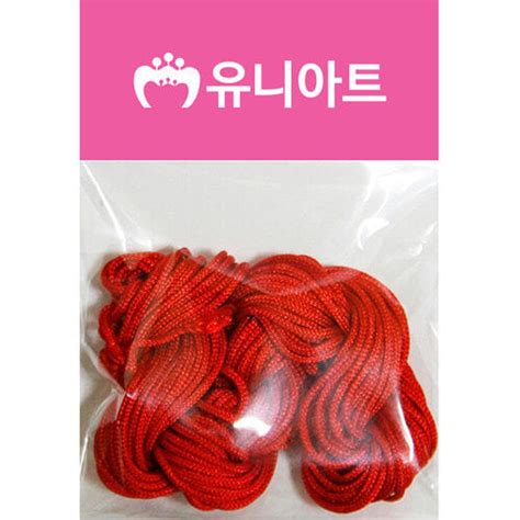 스쿨문구유니아트 매듭실 두께15mm 길이 약13m 빨강 홈플러스 택배배송
