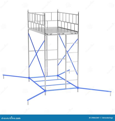 3d Render Of Scaffolding Stock Illustration Illustration Of Render 39864381
