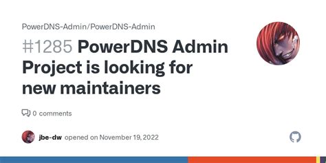Powerdns Admin Project Is Looking For New Maintainers Rselfhosted