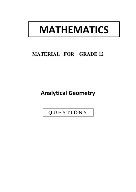 Msi Calculus Questions Material For Grade 12 Differential Calculus