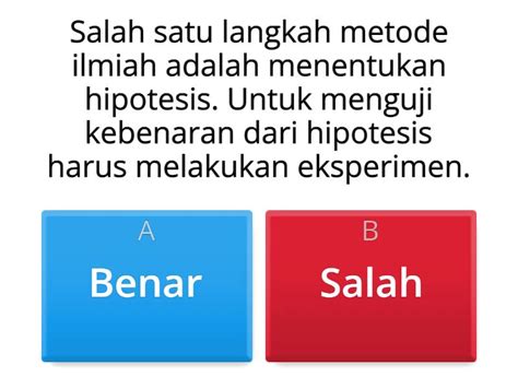 Metode Ilmiah Quiz